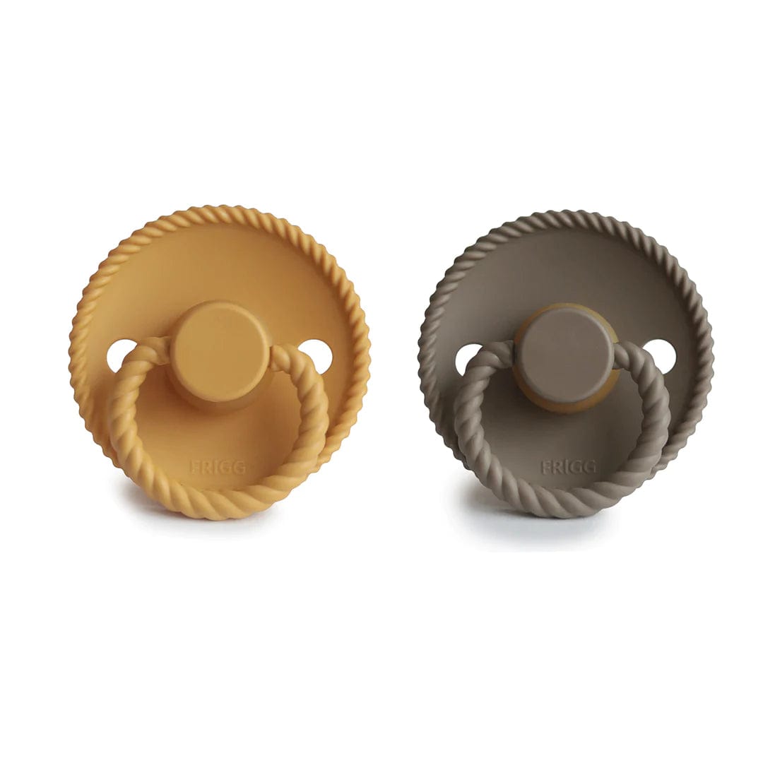 Mushie FRIGG Rope Natural Rubber Baby Pacifier 6-18 months | Pish Posh Baby