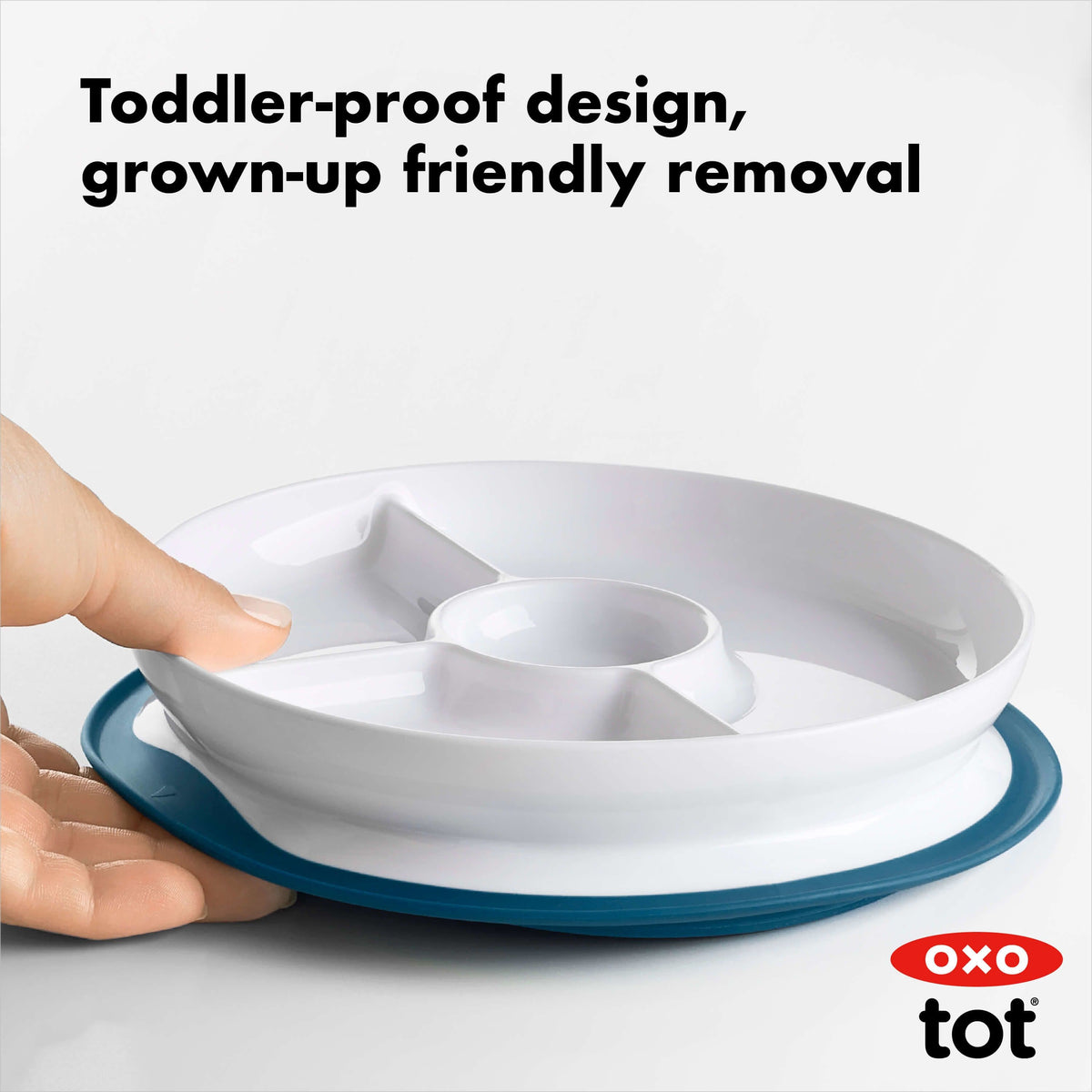 Oxo Tot Stick & Stay Divided Plate | Pish Posh Baby