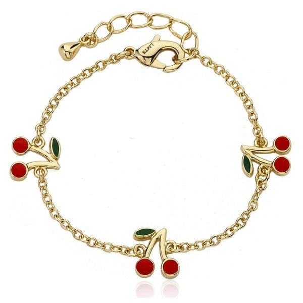Topaz&Ruby Cherry Bracelet (Newborn-Toddler) | Pish Posh Baby